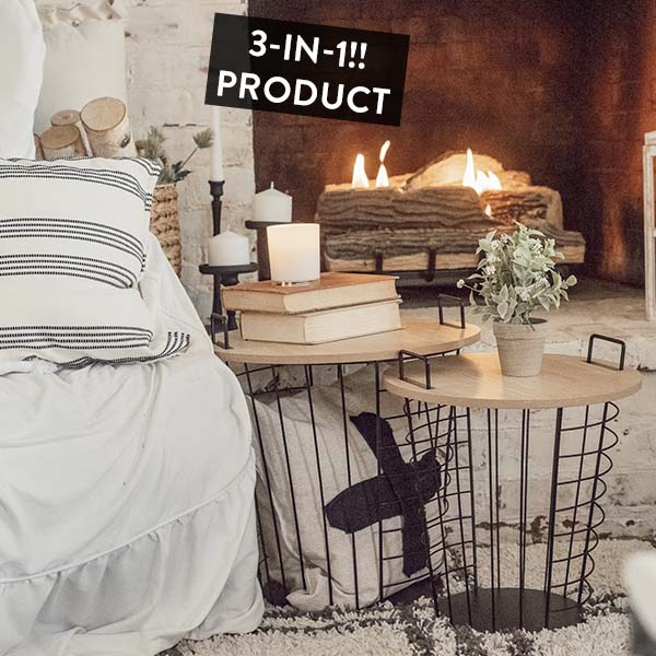 Norvo | Raffinerte moderne gård metal lagringsbokser med trelokk, 3-i ...