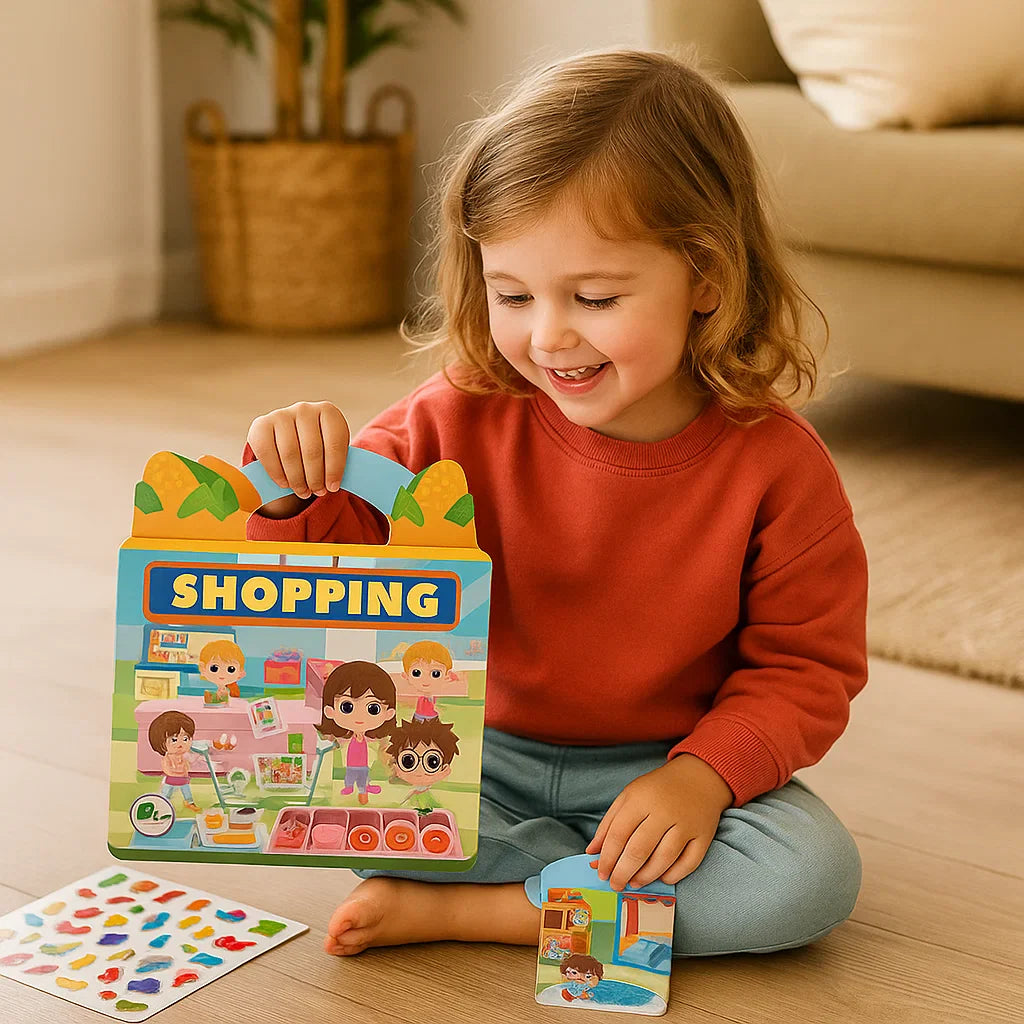 Norvo | Gjenbrukbare Montessori klistrebøker med ulike temaverdener ...